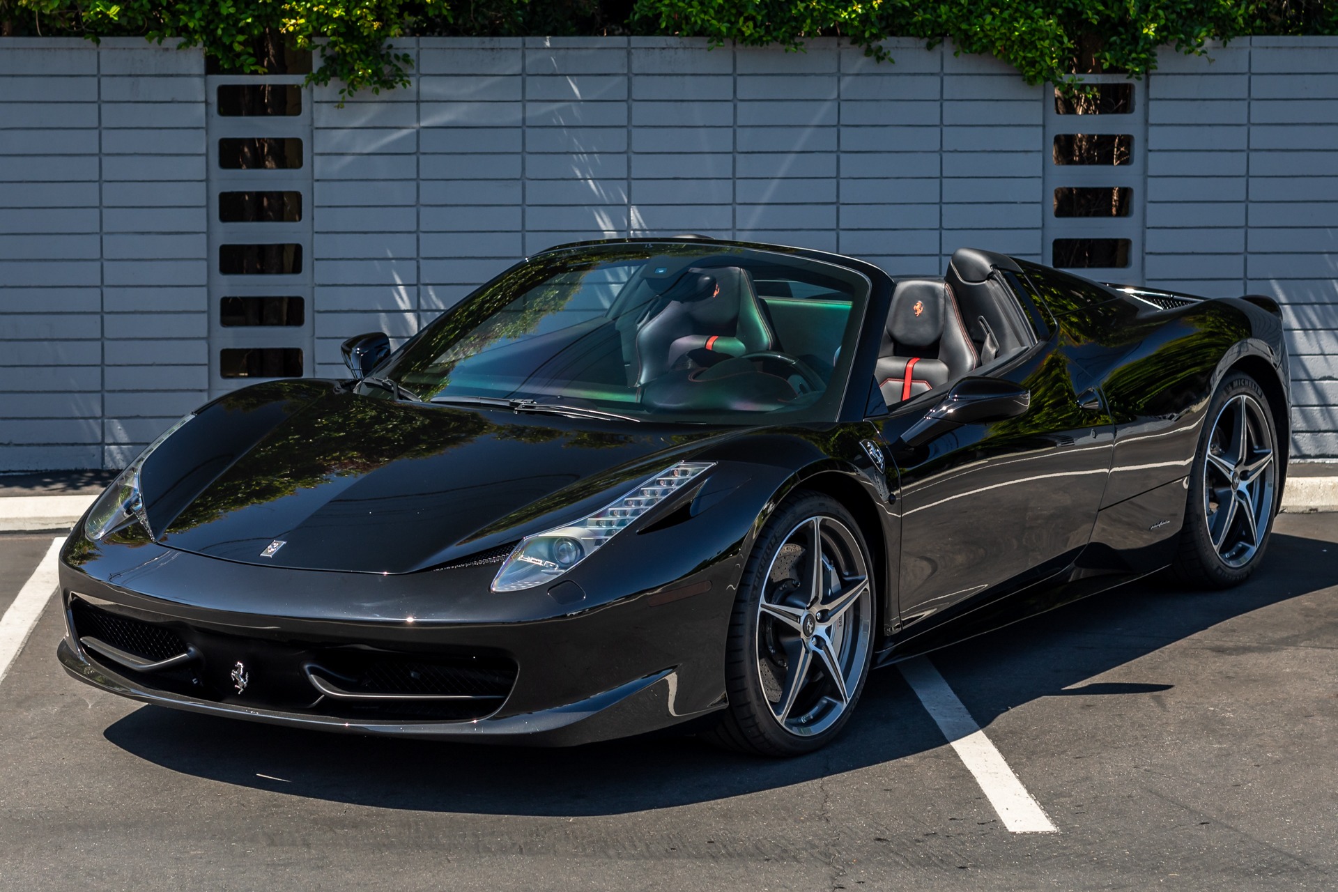 Black Ferrari 458 Convertible
