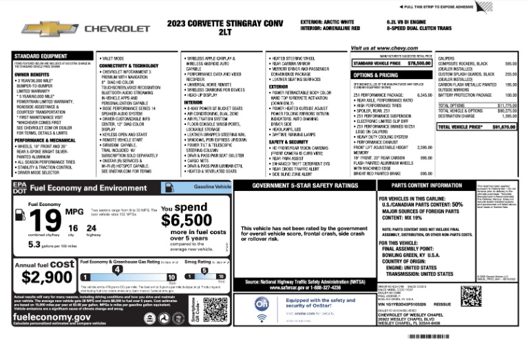 Used 2023 Chevrolet Corvette Stingray | iLusso Stock #M03943