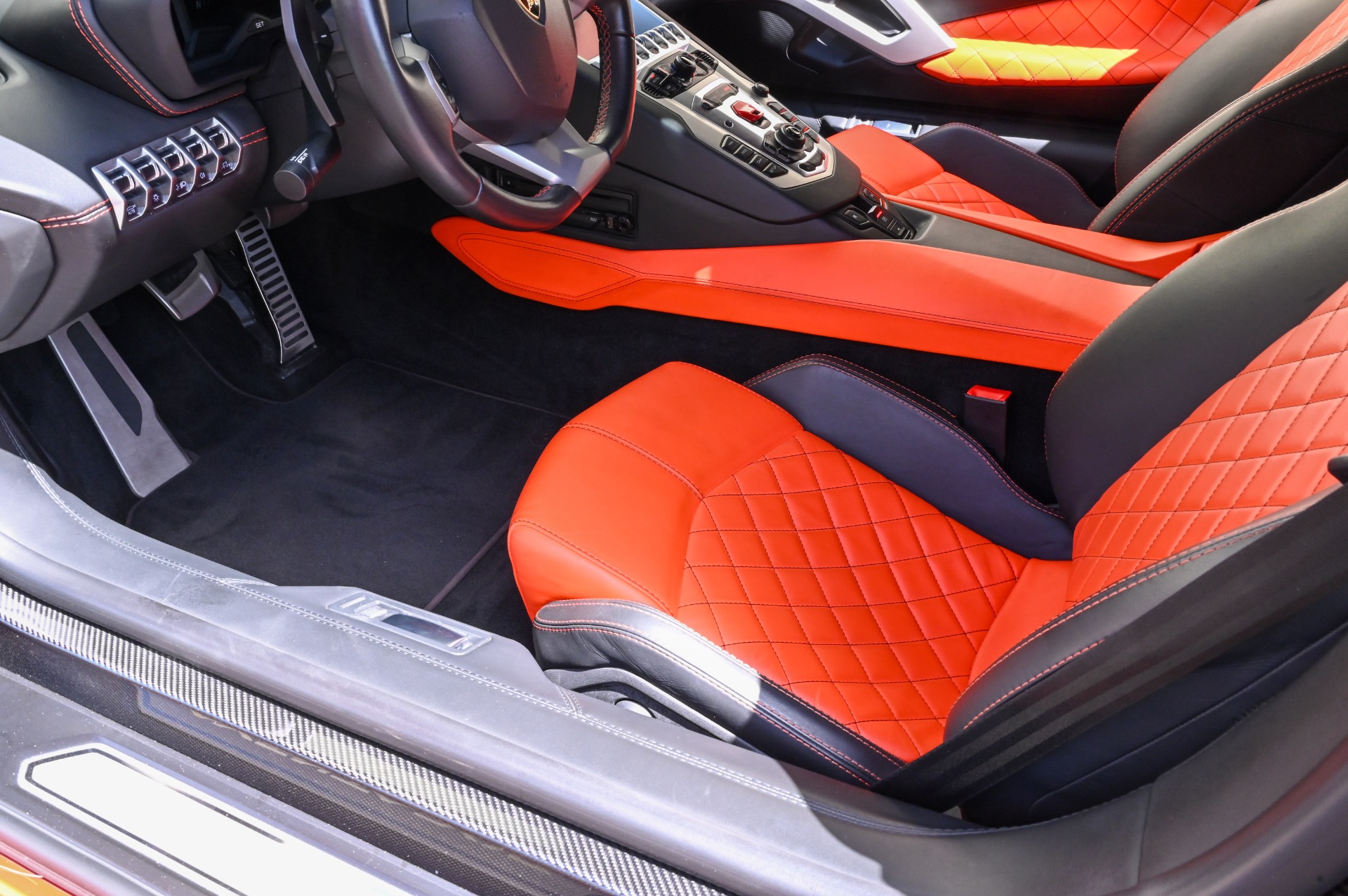 Lamborghini Aventador Orange Interior 4924