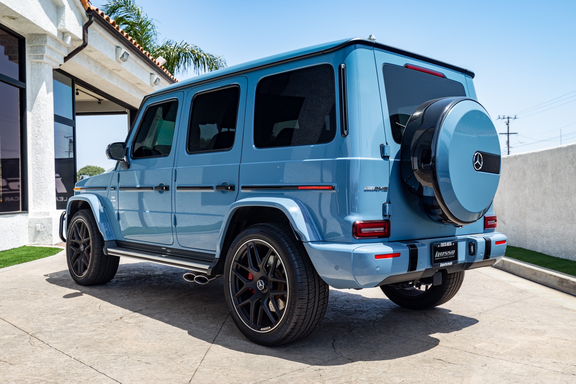 Light Blue Mercedes Car